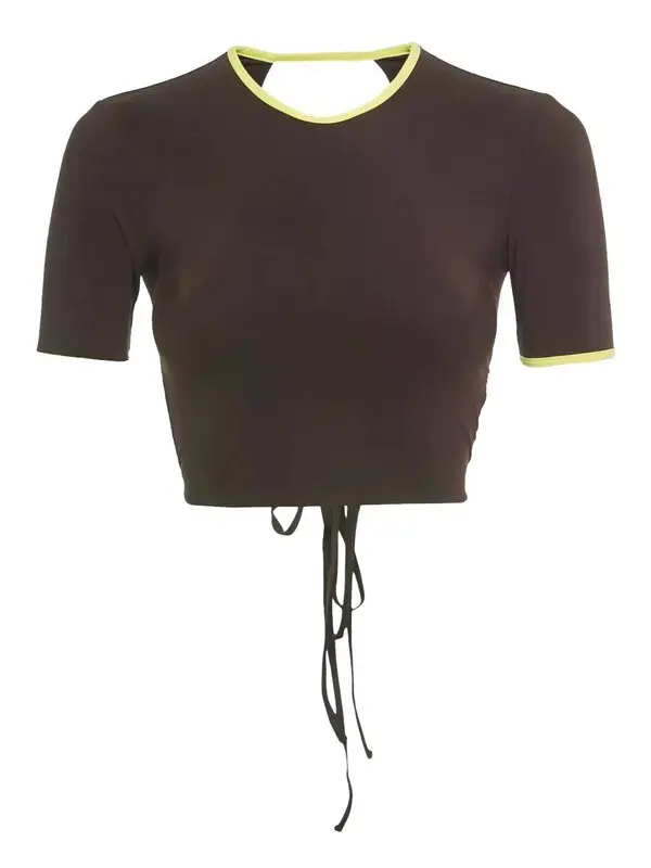 Christopher Esber Back-open Crop Top - Brown