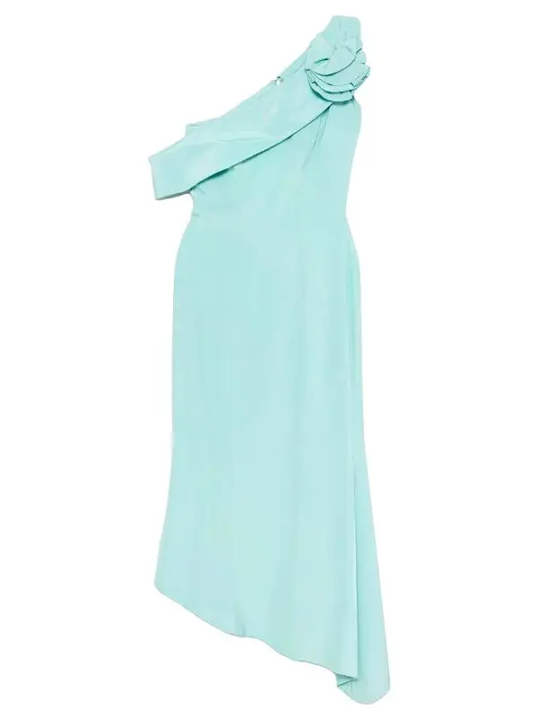 SAIID KOBEISY Asymmetrical Flower Dress - Blue