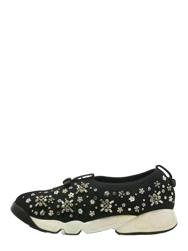 Dior Crystal-embellished Sneakers - Black
