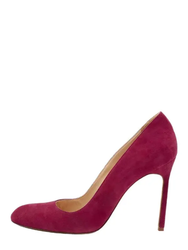 Manolo Blahnik Suede Stiletto Pumps - Purple