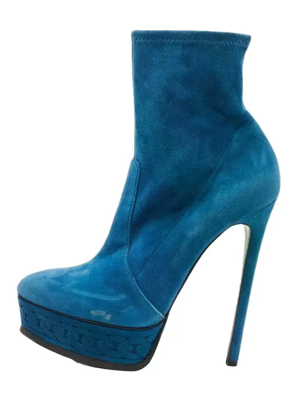 Casadei Suede Ankle Boots - Blue