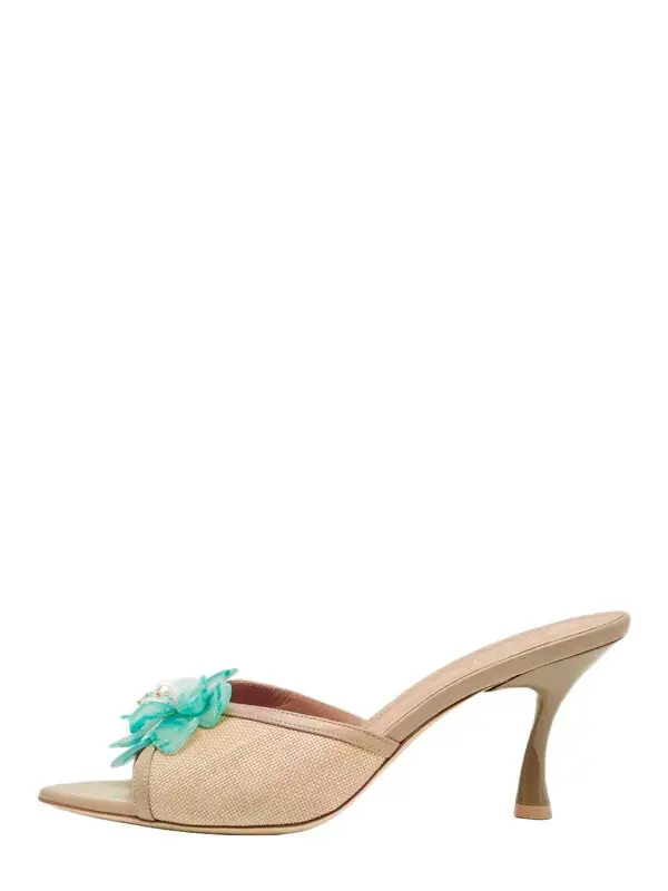 MALONE SOULIERS Raffia Flower Sandals - Neutrals