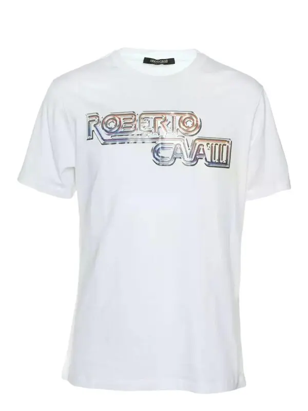 Roberto Cavalli Logo-detail T-shirt - White