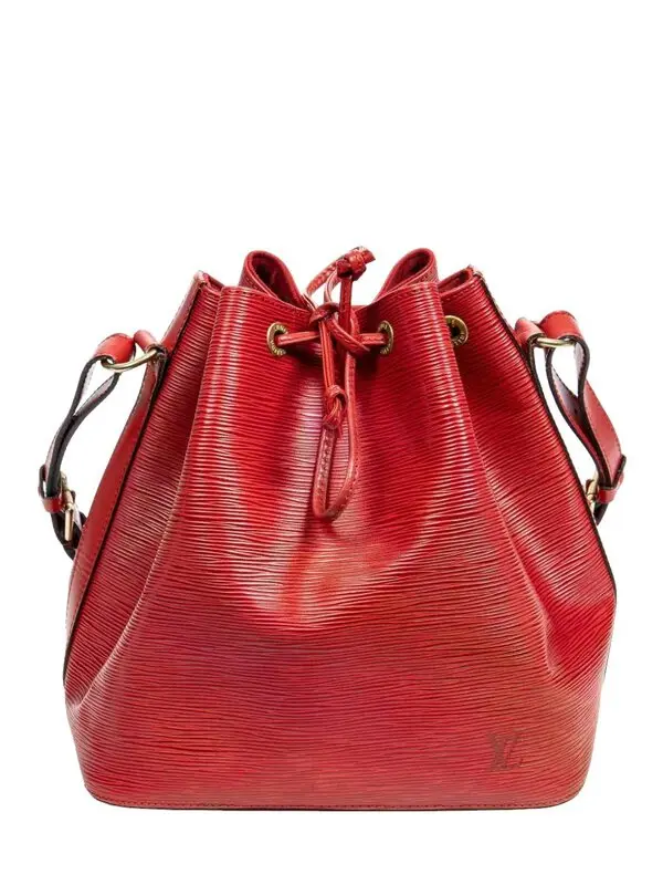 LOUIS VUITTON 1990s Monogram Embossed Bucket Bag - Red