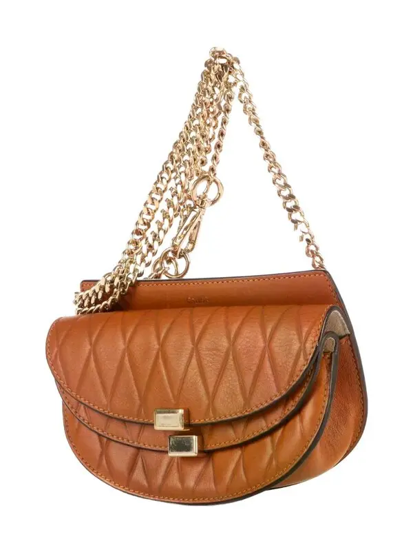 Chloé Quilted Shoulder Bag - Brown