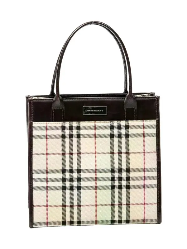 Burberry Check-pattern Tote Bag - Neutrals