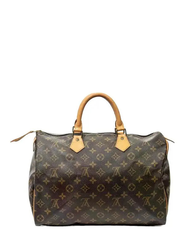 LOUIS VUITTON 1991 Speedy 35 Monogram Luggage Bag - Brown