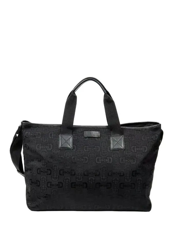 Gucci Medium Horsebit-print Tote Bag - Black