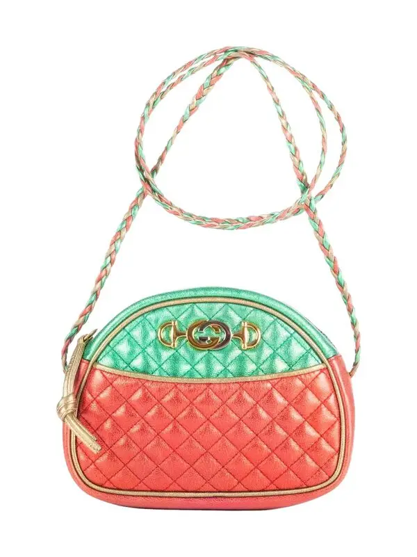 Gucci Diamond-quilted Cross-body Bag - Red