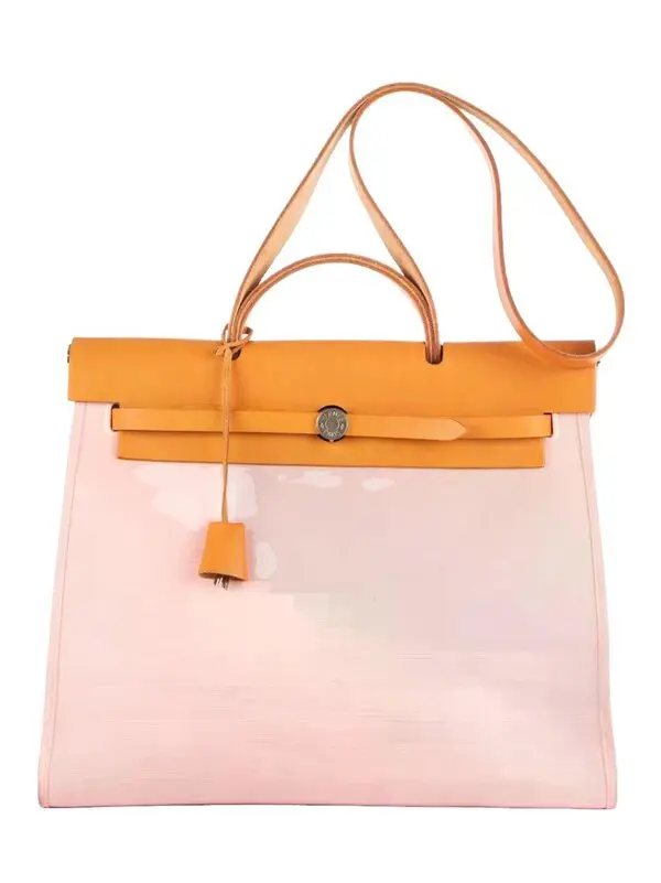 Hermès Leather-trimmed Tote Bag - Pink