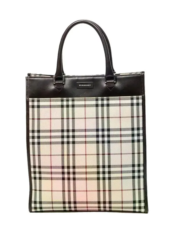 Burberry 2000s Check-pattern Tote Bag - Neutrals