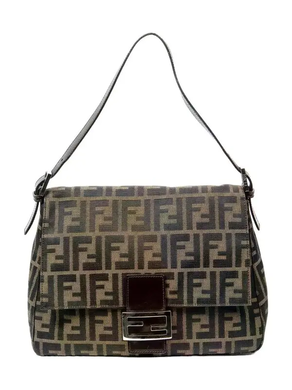 Fendi Ff-pattern Shoulder Bag - Brown