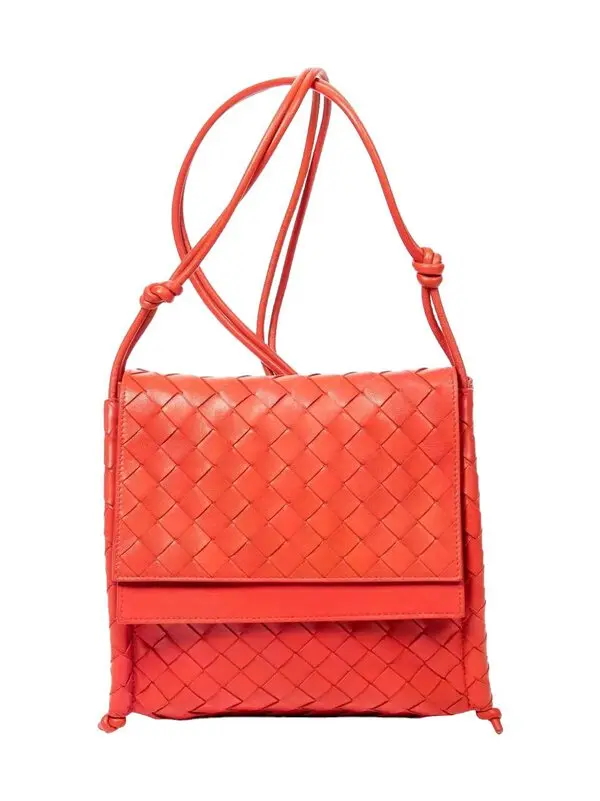 Bottega Veneta 2000 Intrecciato Shoulder Bag - Red