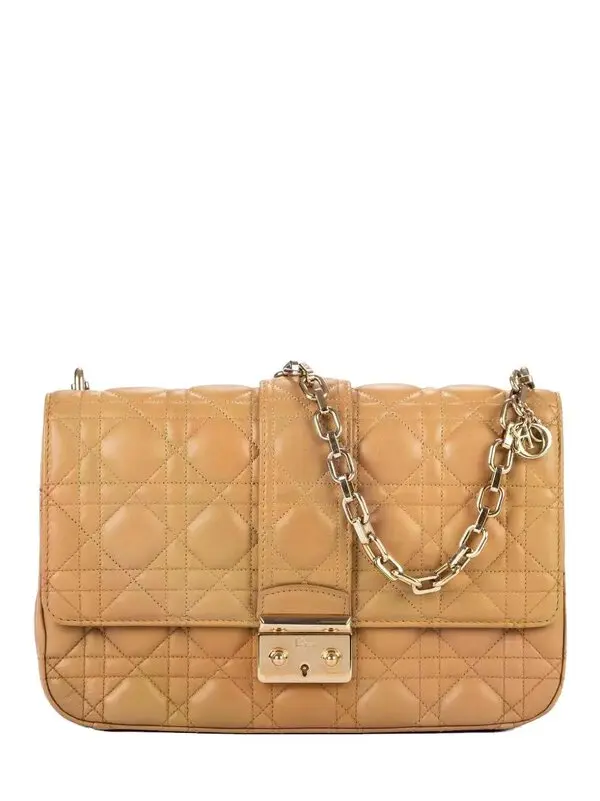 Dior Cannage-quilting Chain Shoulder Bag - Neutrals