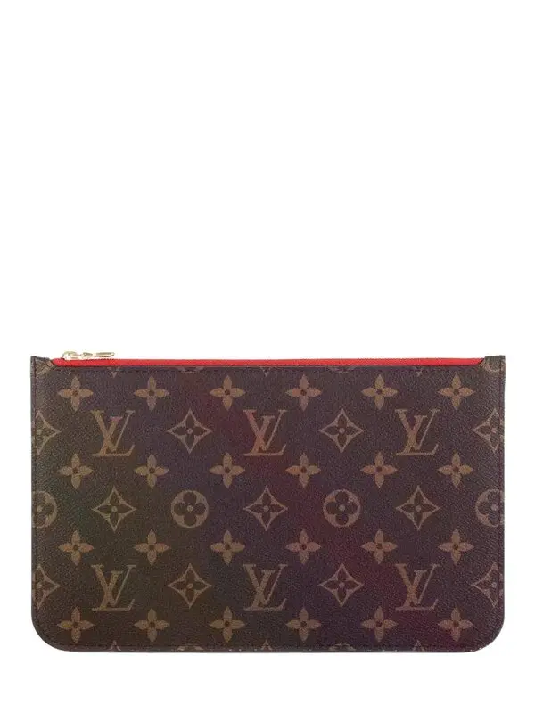 LOUIS VUITTON 2000s Monogram Zip Pouch - Brown