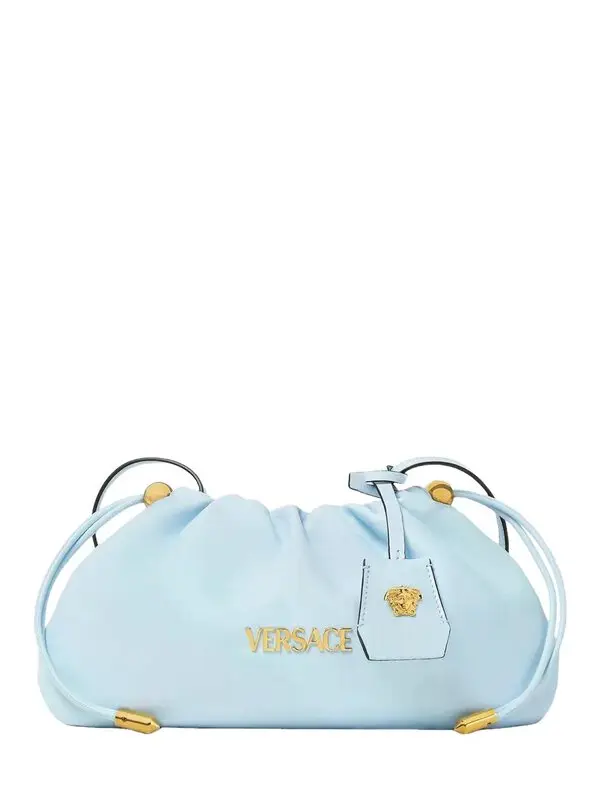 Versace Mini Logo Tag Clutch - Blue
