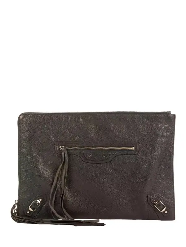 Balenciaga Leather Clutch - Brown