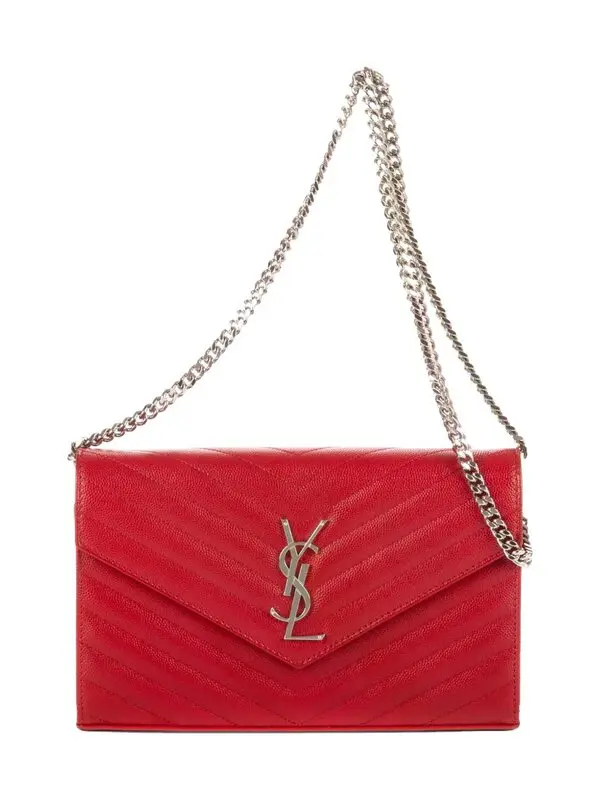 Saint Laurent Quilted Shoulder Bag - Red