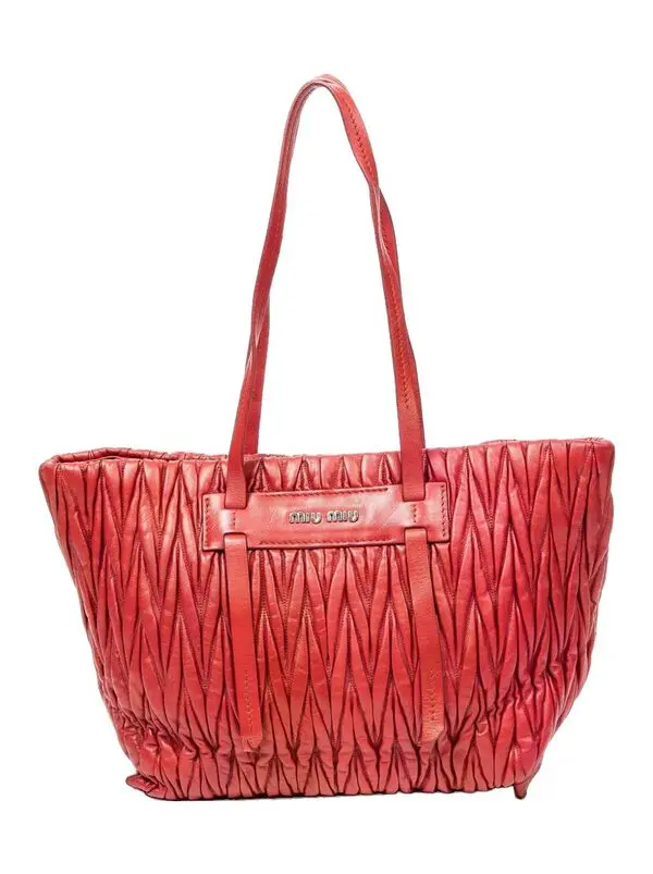 Miu Miu Matelassé Shoulder Bag - Red