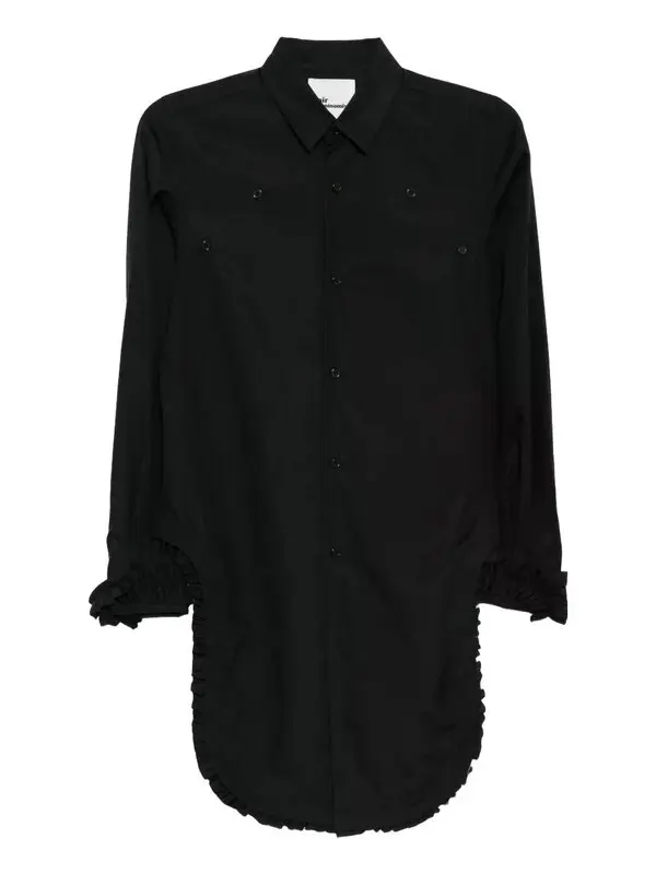 Noir Kei Ninomiya Ruffle Long-sleeve Shirt - Black