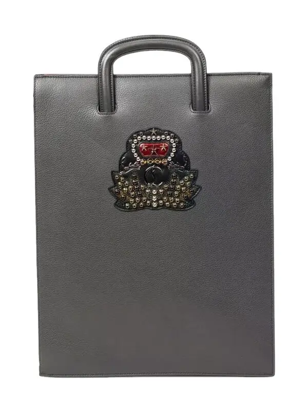 CHRISTIAN LOUBOUTIN Embellished Tote - Grey
