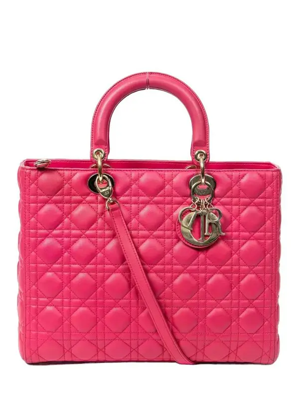 Dior Leather Tote Bag - Pink