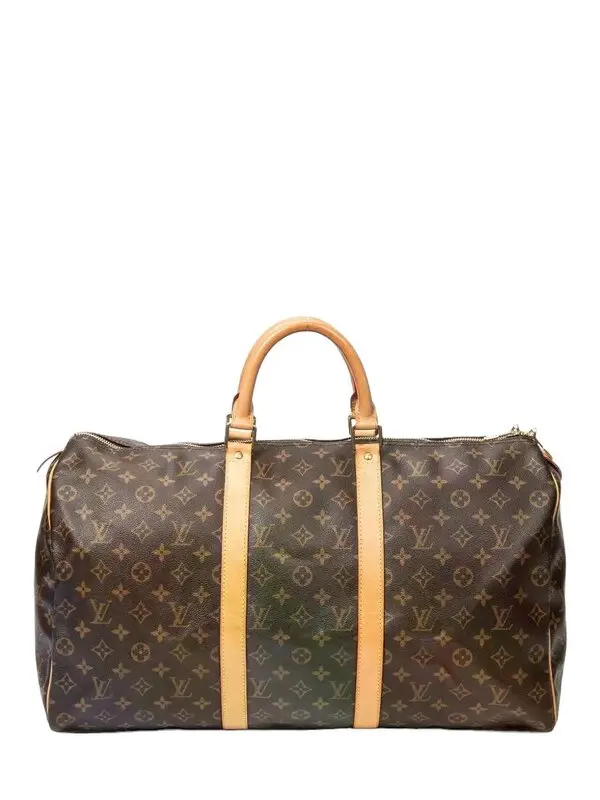 LOUIS VUITTON Keepall Monogram Canvas Luggage - Brown