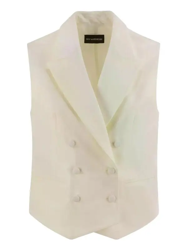 MVP WARDROBE Double-breasted Waistcoat - Neutrals