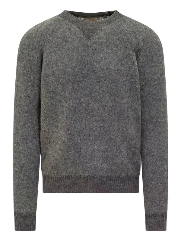 RAKKI Wool Blend Crewneck Sweater - Grey