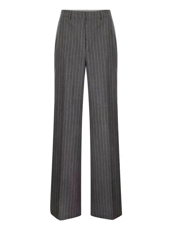 Tagliatore Pinstriped Wool Trousers - Grey