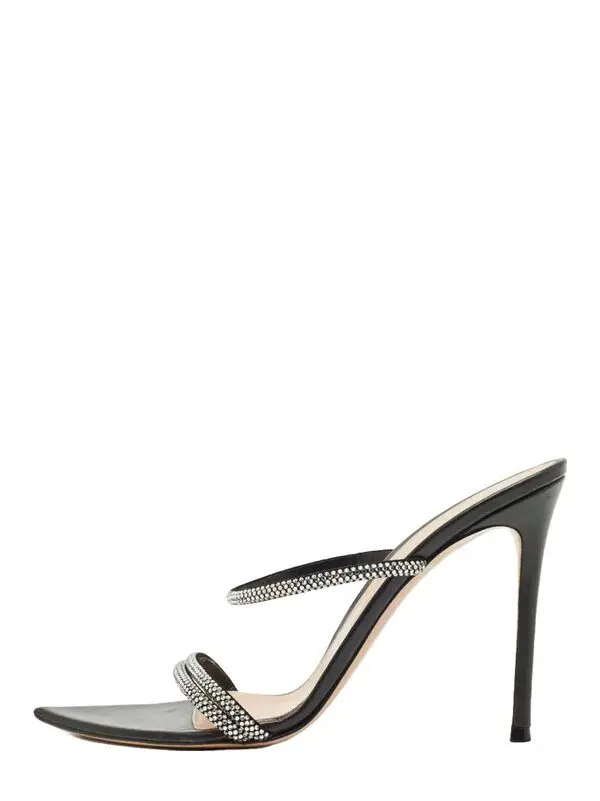 GIANVITO ROSSI Cannes Crystal-embellished Sandals - Black