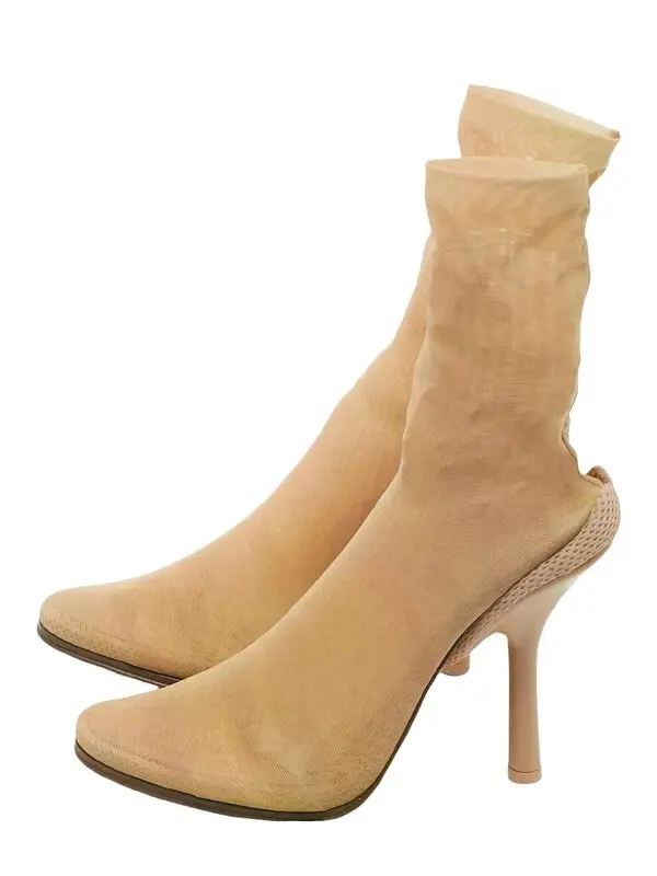 Burberry Lace Sock Boots - Neutrals