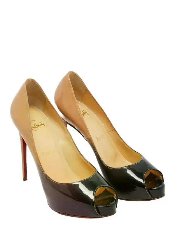 CHRISTIAN LOUBOUTIN Platform Peep Toe Heels - Black