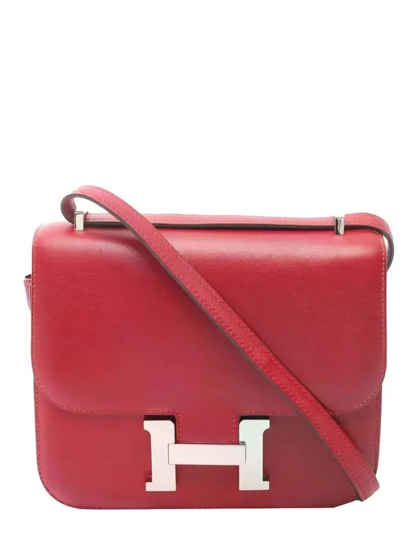 Hermès 2017 Mini Epsom Constance Iii 18 Shoulder Bag - Red