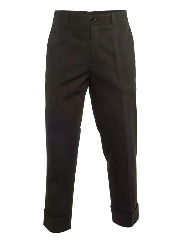Dior Cotton Cuffed Trousers - Black