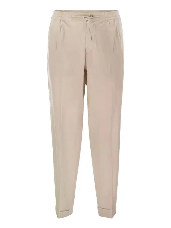 Fedeli Pleated Straight-leg Trousers - Neutrals