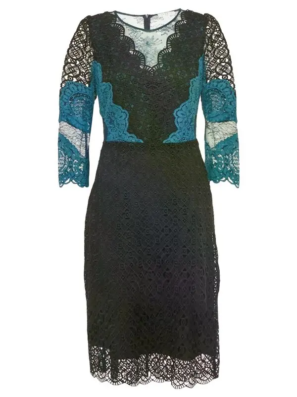 Sandro Lace-pattern Midi Dress - Black