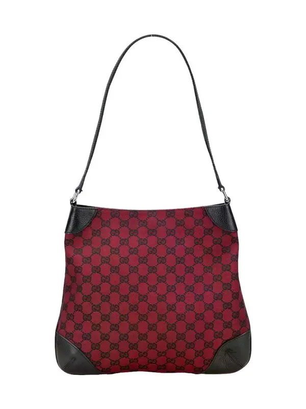 Gucci Gg Canvas Shoulder Bag - Red