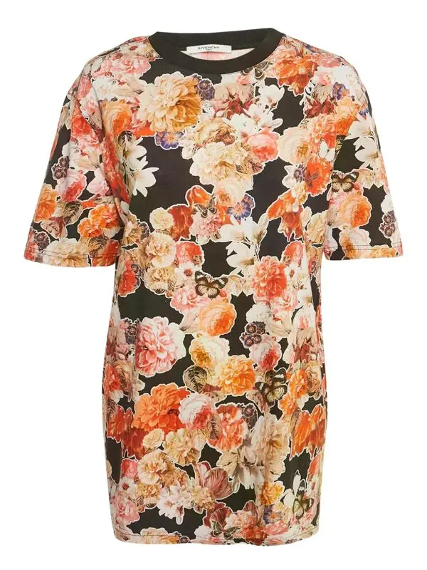 Givenchy Floral-graphic T-shirt - Black