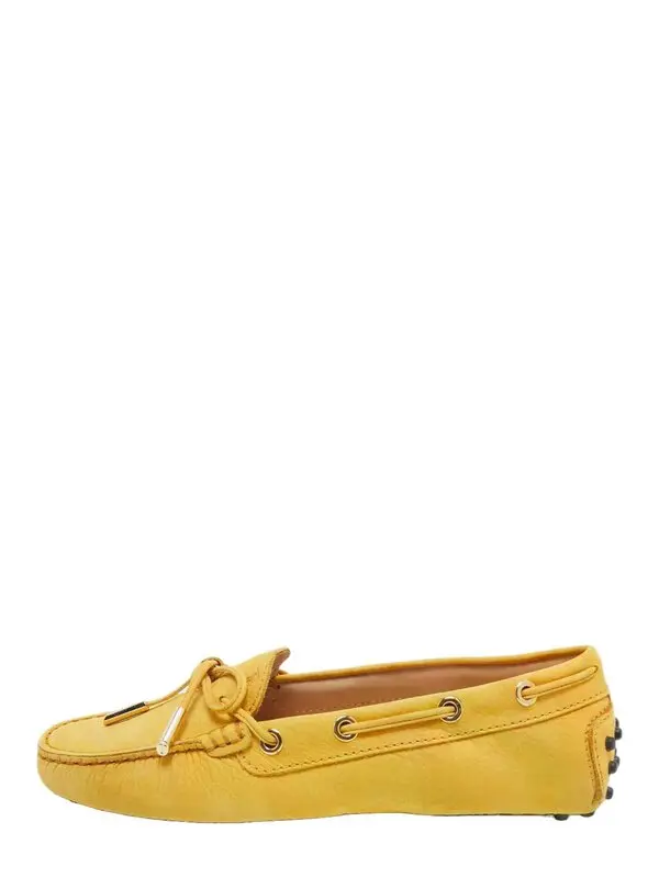 TOD'S Gommino Leather Loafers - Yellow