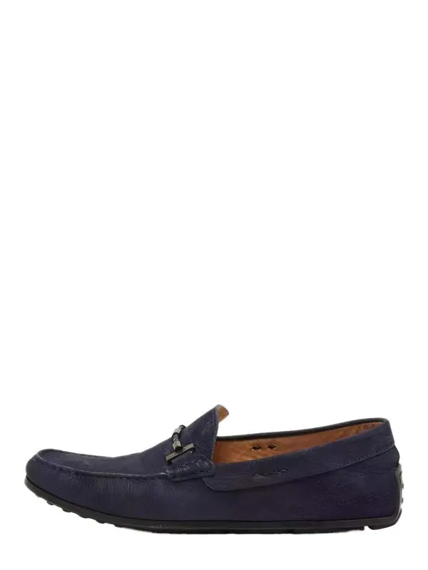 TOD'S Logo-detail Suede Loafers - Blue