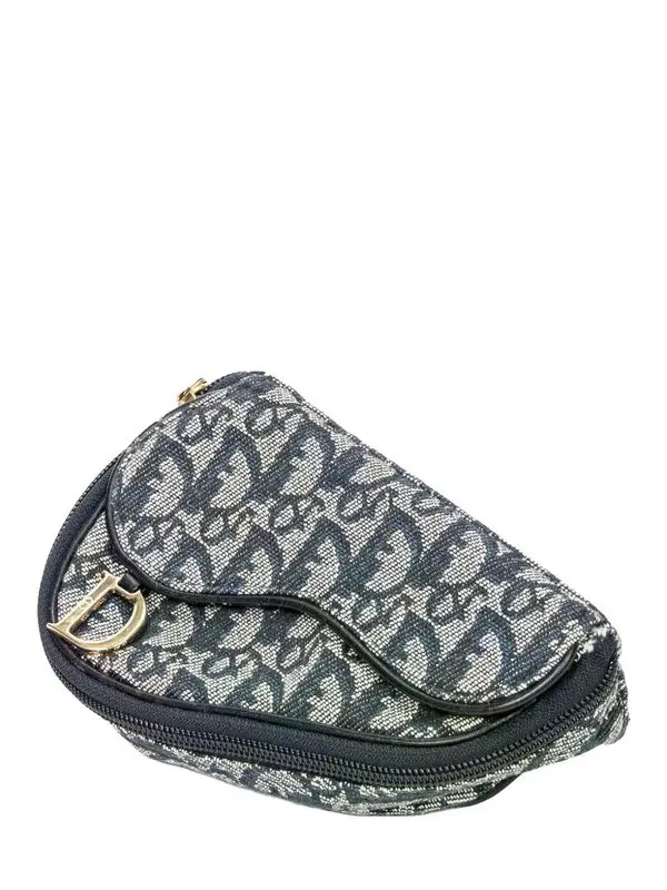 Dior Trotter Saddle Wallet - Blue