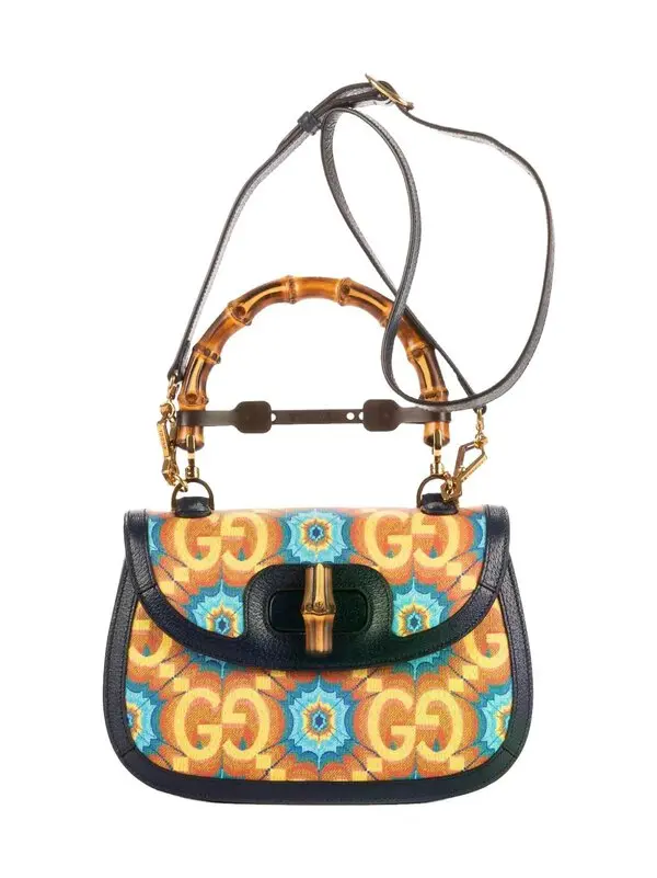 Gucci Bamboo Kaleidoscope Print Medium Tote Bag - Orange