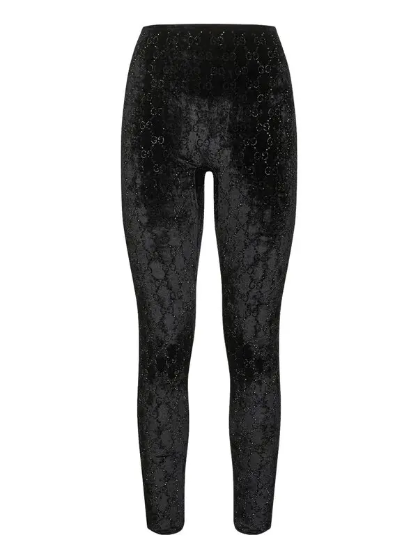 Gucci Crystal-embellished Leggings - Black