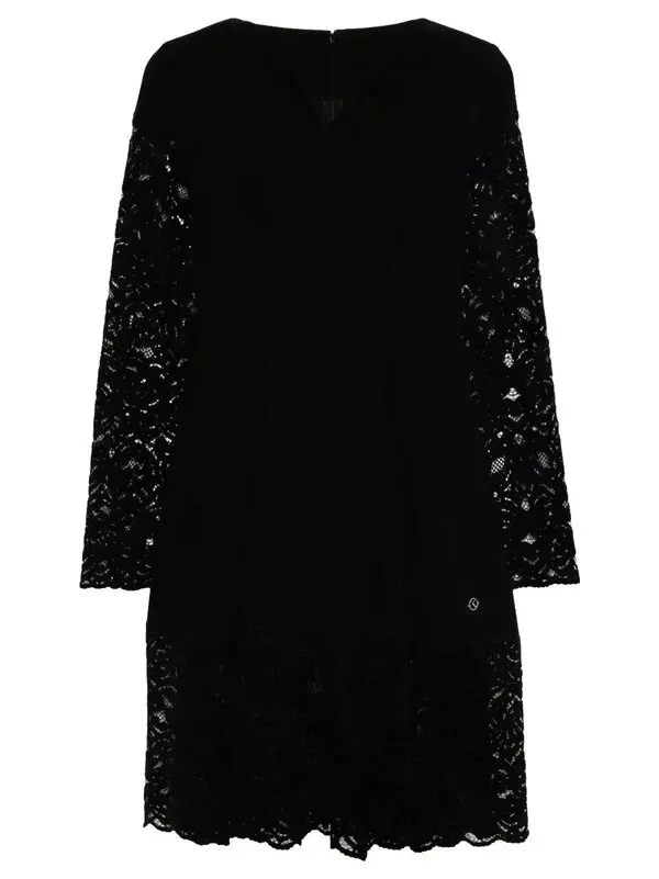 SAIID KOBEISY Lace Short Dress - Black