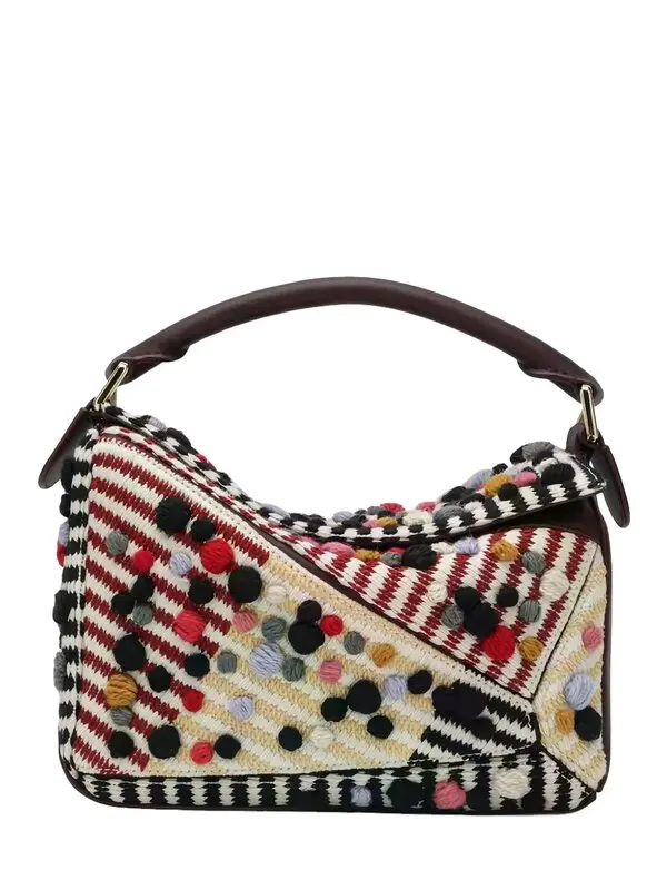 Loewe Small Puzzle Striped Tote Bag - Neutrals