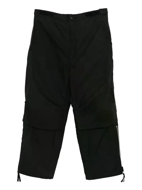 Comme Des Garçons Zip-hem Trousers - Black