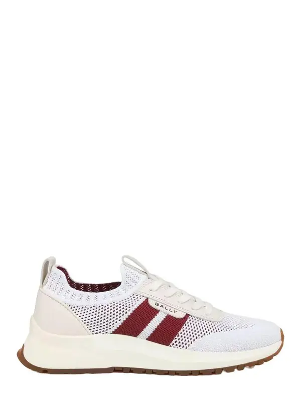 Bally Ribbon-detail Knit Sneakers - White