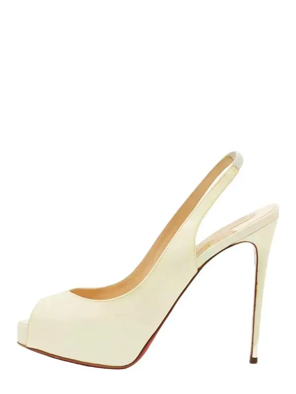CHRISTIAN LOUBOUTIN Peep-toe Platform Pumps - Neutrals