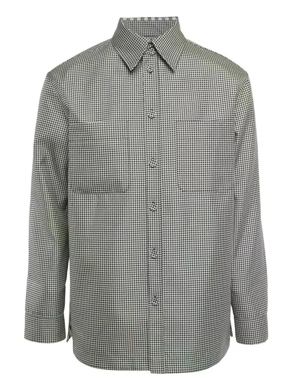 Fendi Houndstooth-pattern Shirt Jacket - White